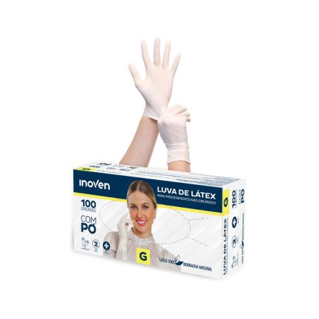Luva Latex Procedimento c/ po Tam. 9(g) Cart. c/ 100 Und ca 45834 Ref ...